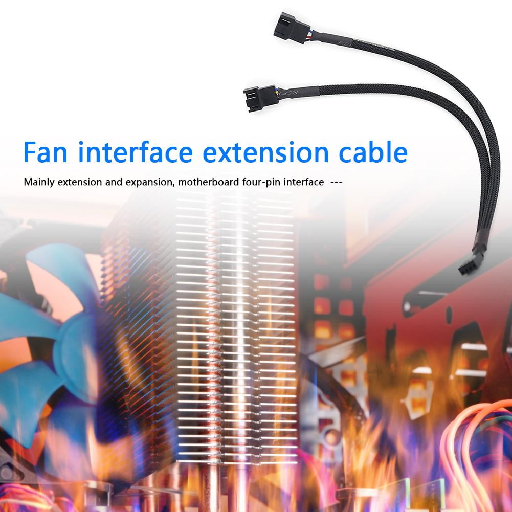 CPU PC Case Fan 4 Pin Extension Y Splitter Cable 4 Pin to 3/4 Pin ...