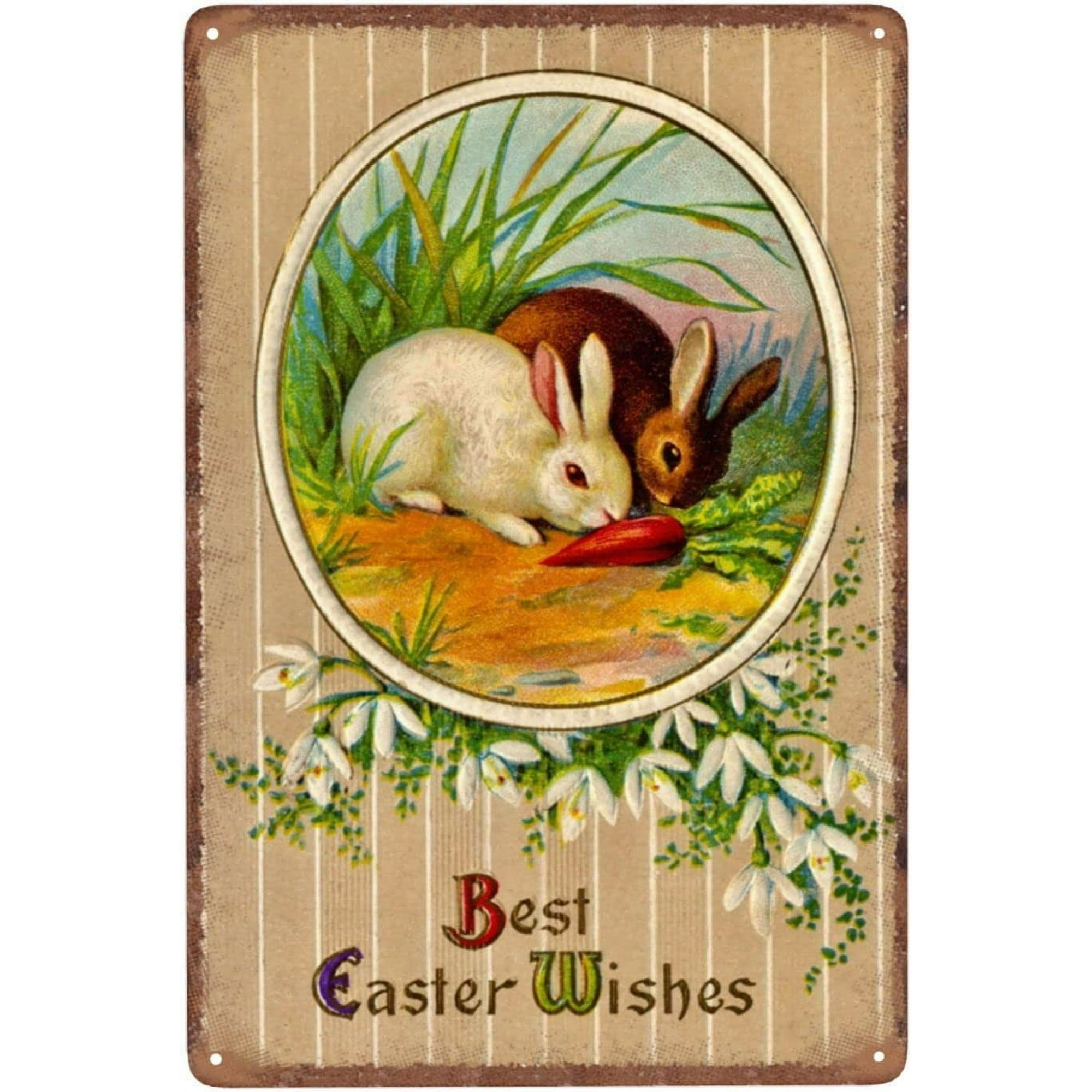 Click here for Unbranded Metal Tin Signs Rabbit Best Easter Wishe... prices