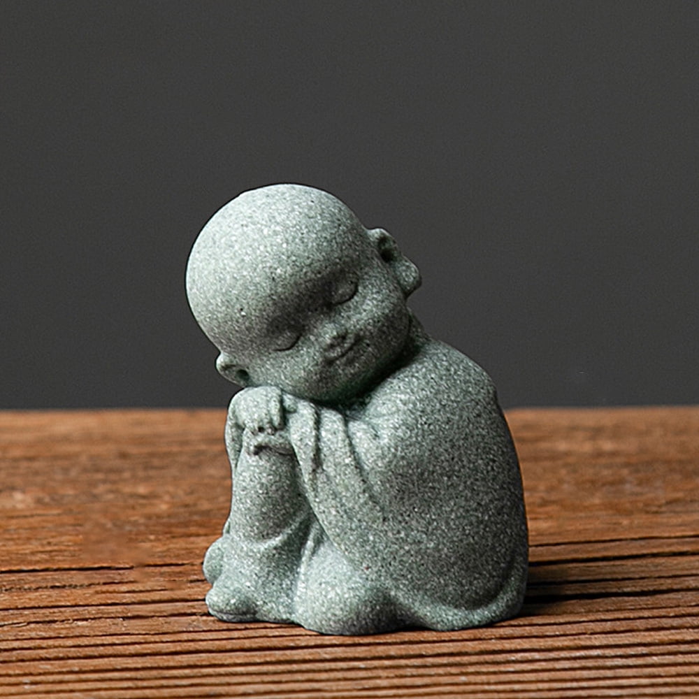 Mini Monk Statue Ornaments Table Art Home Room Decoration Gift for ...