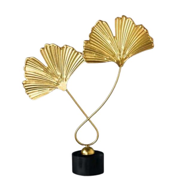 Ginkgo Leaves Statue Miniature Metal Ornaments Modern Home Decoration ...