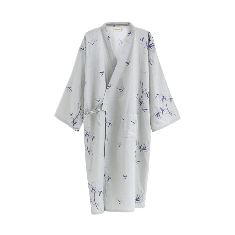 HAORUN Women Kimono Pajamas Chinese Printed Nightgown Men Bathrobe ...