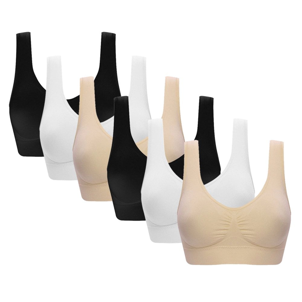 Valcatch Womens Sports Bra Seamless Moisture Wicking Sleeping Bras ...