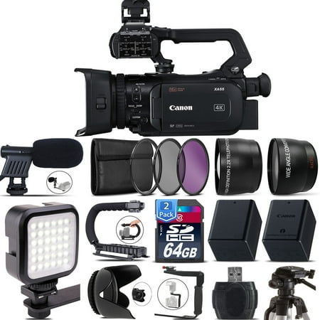 Canon XA55 Professional UHD 4K Camcorder with Microphone Essential ...