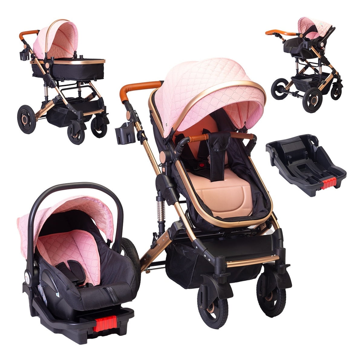 Carriola Starkids Galaxis Con Portabebé Rosa | Bodega Aurrera en línea