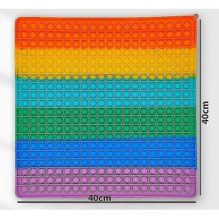 Big Size Fidget Toys 30/40cm Pops It Square Antistress Toy Bubble Figet ...