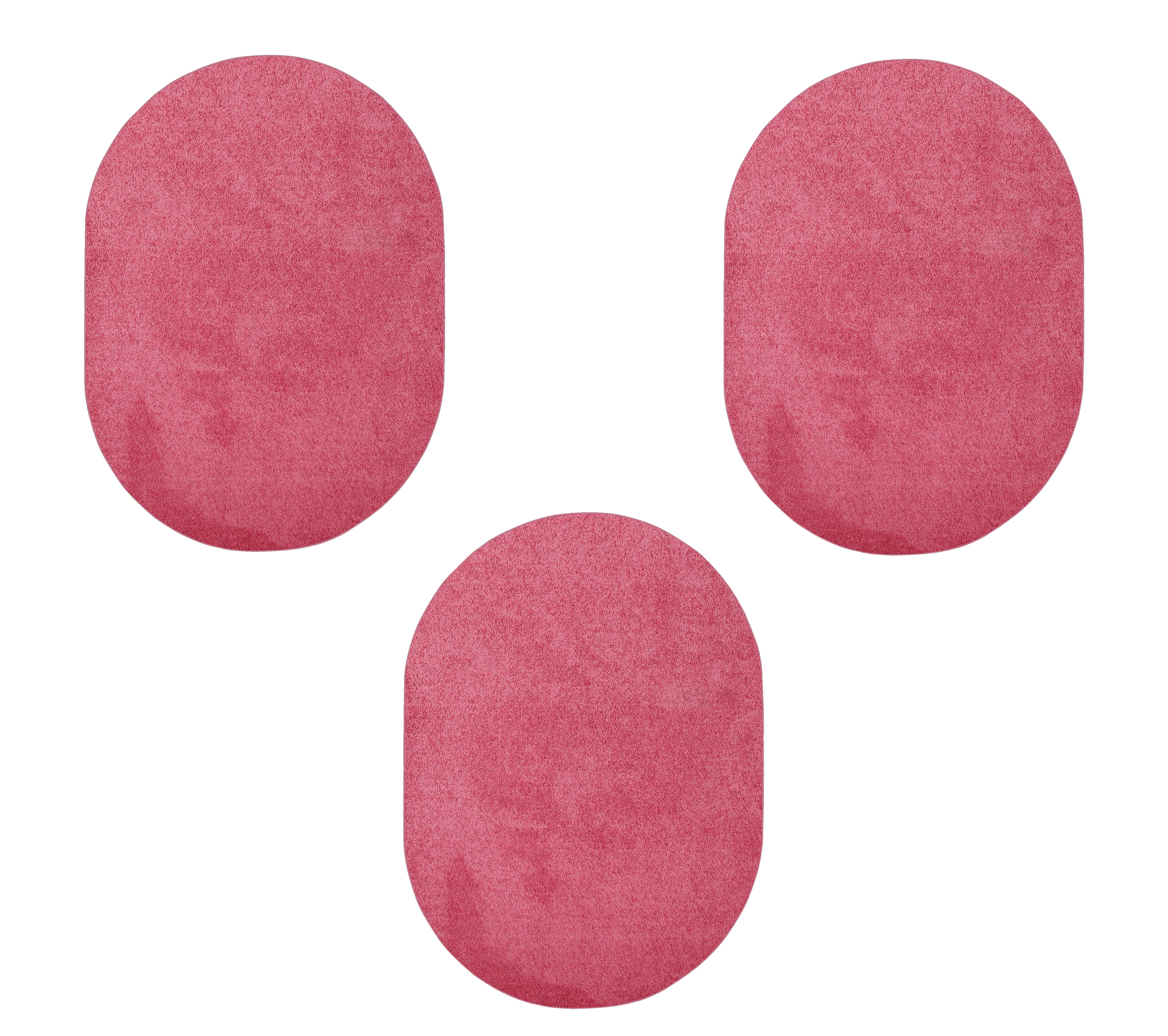 Furnish My Place Modern Plush Solid Pink Color Rug - Pets and Kids ...