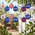 24 Patriotic Hanging Ball, 4th of July Plastic Balls, Independence Day ...