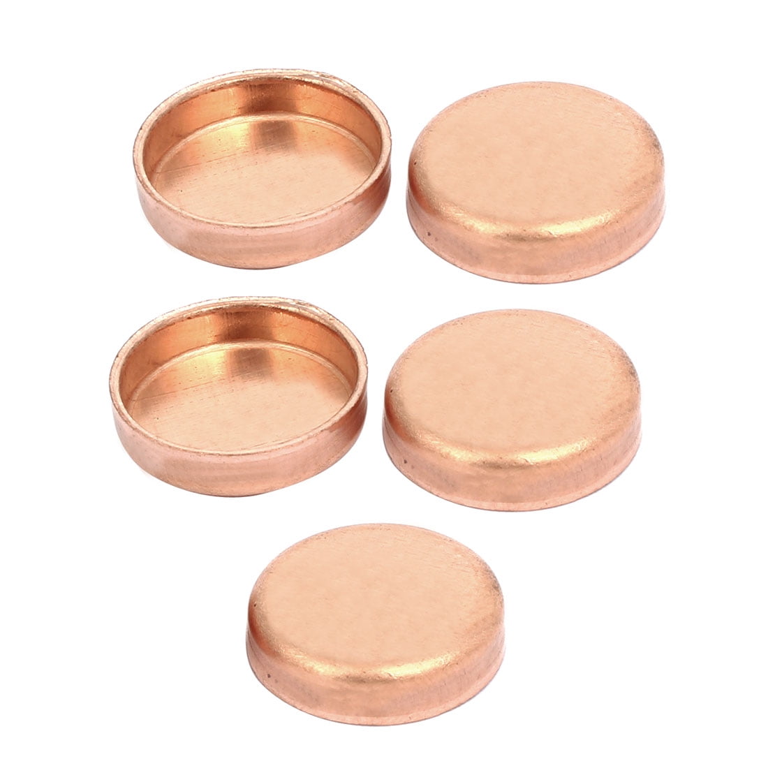 19mmx1mm Copper Pipe Tube End Cap Cover Plumbing Fitting 5pcs | Walmart ...