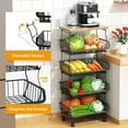 OKENTEN Fruit Vegetable Basket for Kitchen, 5 Tier Stackable Fruit ...