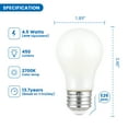 Great Value LED A15 Ceiling Fan Light Bulb 4.5W Dimmable Soft White E26 2 Pack - Walmart.com