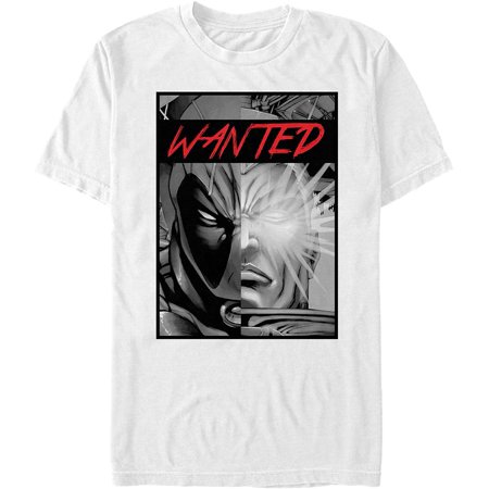 Mens Marvel Cable Deadpool Wanted Poster T-Shirt - White - Small ...