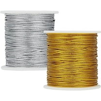 Silver String Metallic Cord 1mm Tinsel String Thread for Craft Jewelry ...