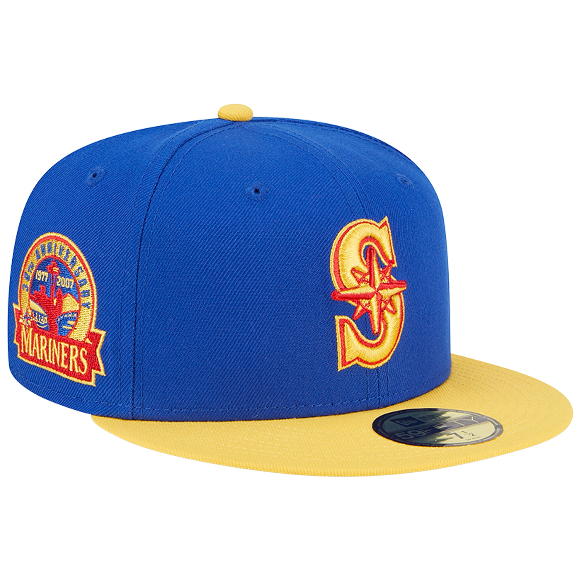 Men's New Era Royal/Yellow Seattle Mariners Empire 59FIFTY Fitted Hat ...