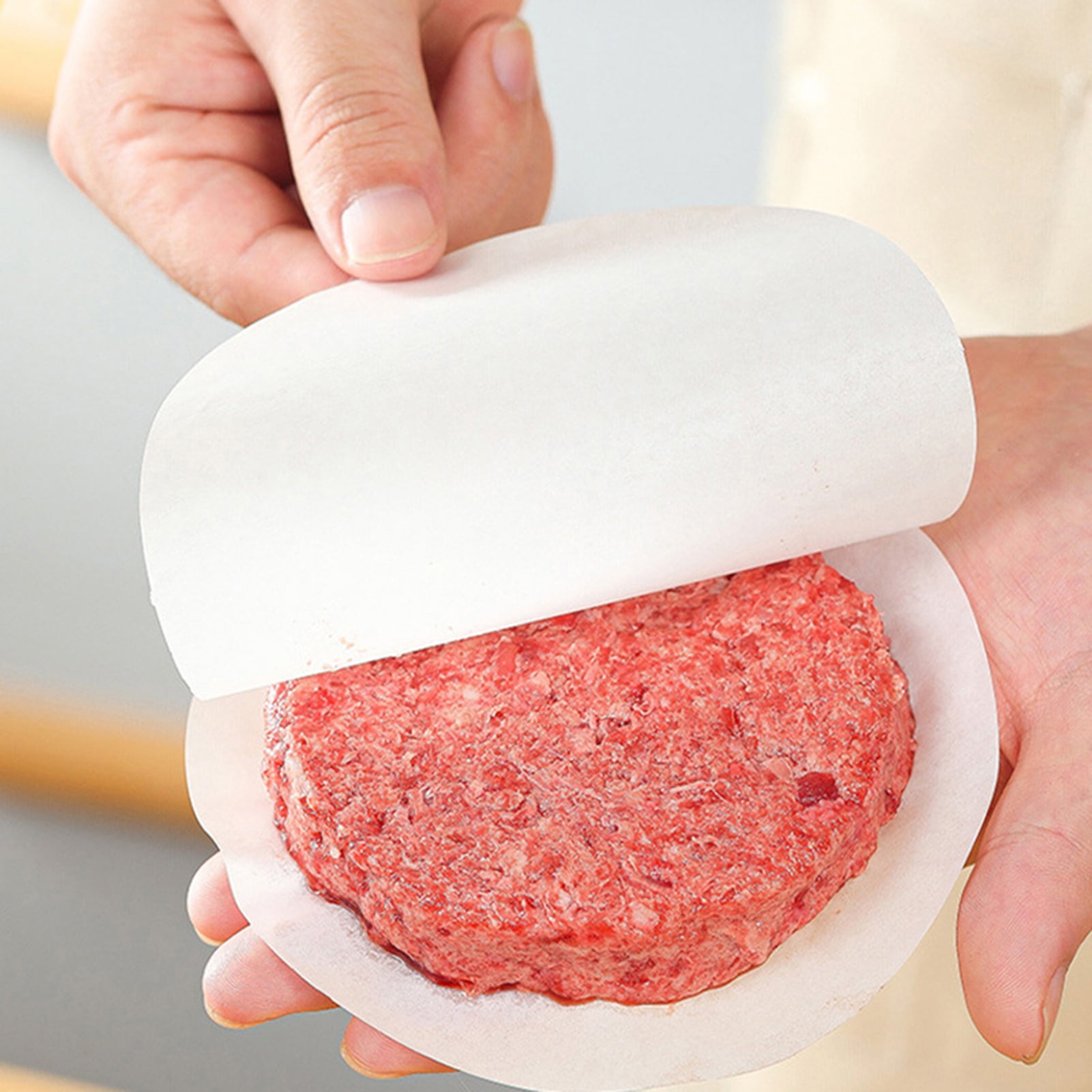 Yesbay 100Pcs Hamburger Patty Paper Non-StickRound Wax Parchment Sheets ...