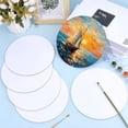 6Pcs Painting Canvas Panels with Coated Paper on the Back Blank Drawing ...