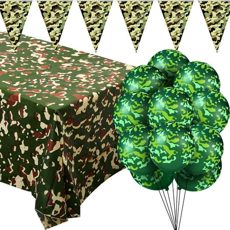 Camouflage Themed Party Supplies, Camouflage Plastic Table Cover Camo ...