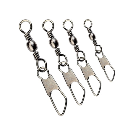 *100 Pieces Fishing Swivel Connector Bearing Rolling Fishhook Snap ...