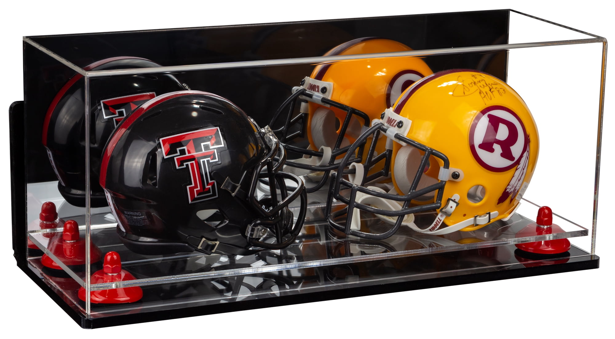 2 Mini Football Helmet Display Case (not Full Size) Clear Acrylic ...