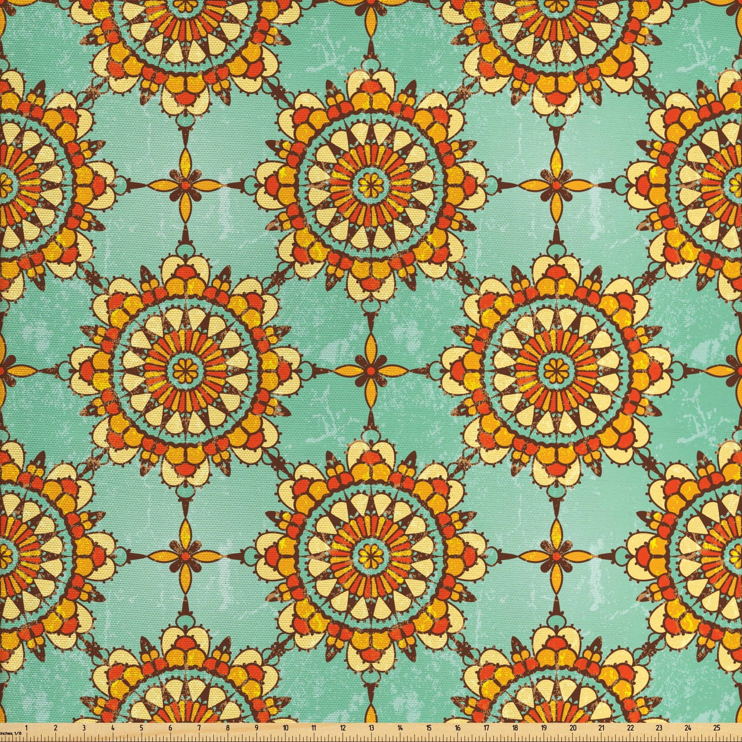 Moroccan Fabric by the Yard, Ornamental Abstract Moroccan Motif with ...