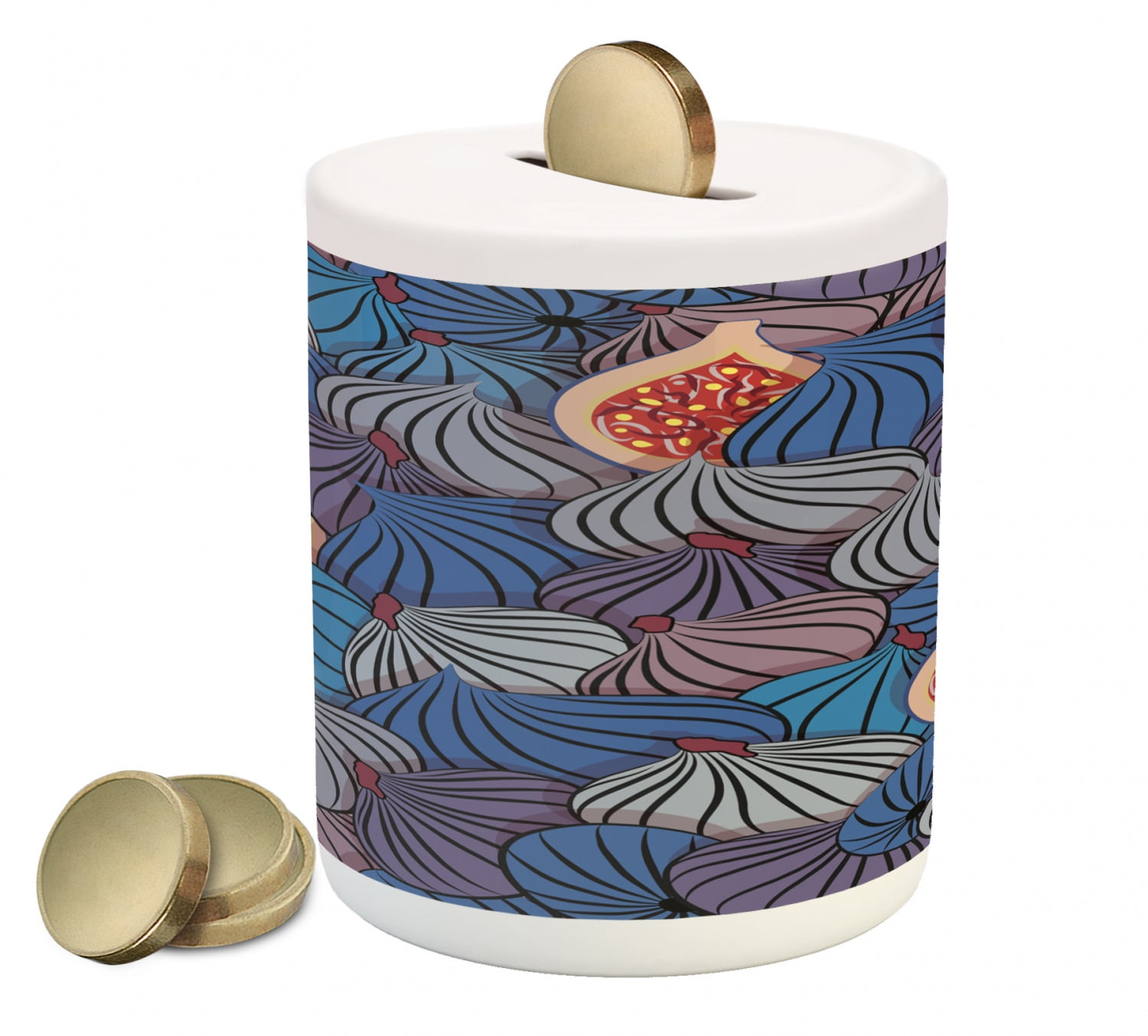 Fruit Piggy Bank, Half Whole Fig Fruits Ripe Gourmet Vivid ...