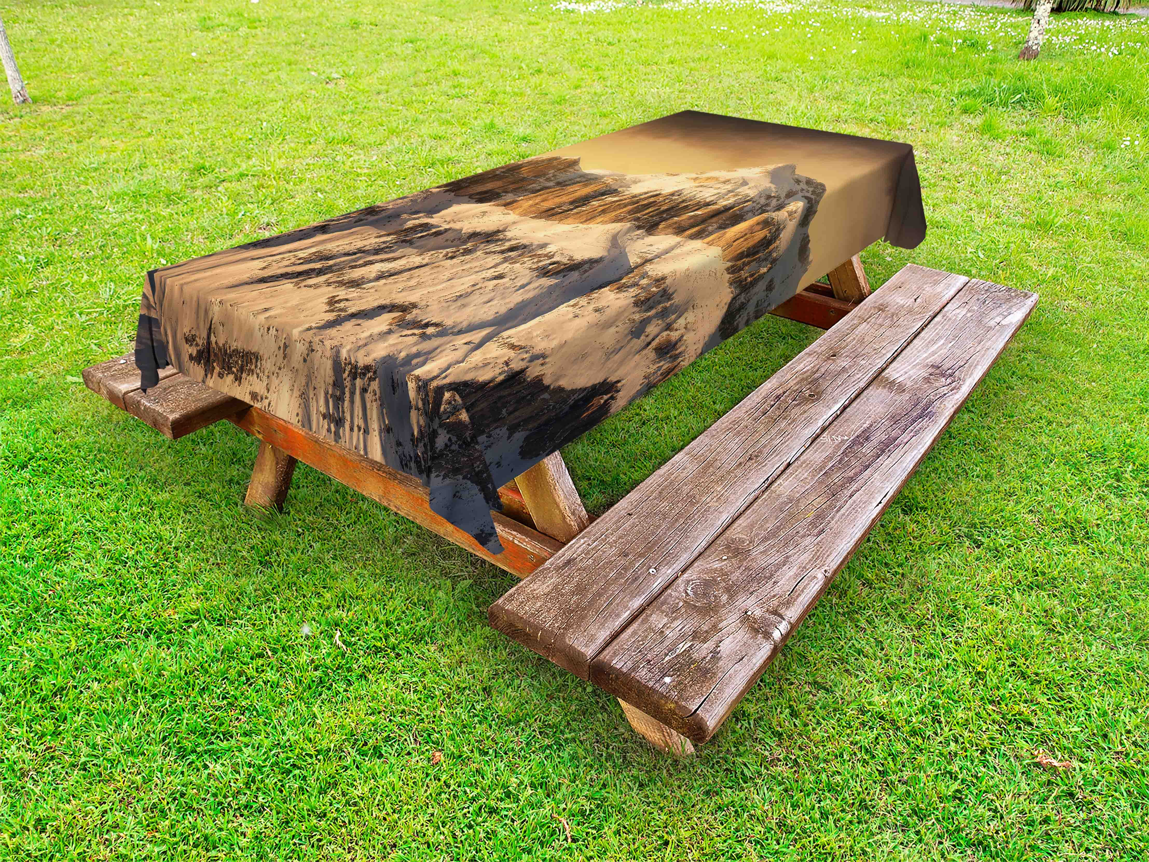 Mountain Outdoor Tablecloth, Surreal Saturated Photo of the Italian ...