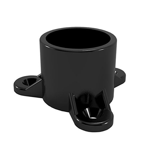 FORMUFIT F001ECT-BK-10 1" Furniture Grade Table Screw Cap in Black, 1. ...