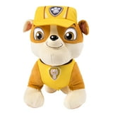 PAW Patrol Real Talking Rubble Plush Toy - Stuffed Pup for Kids ...