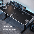 BrooveWave Electric Standing Desk Adjustable, 60''x30" Sit Stand Desk ...