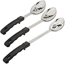 SynSpiritStore Set of 3 Stainless Steel Serving Spoons with Plastic ...