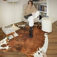 HOMORE Cowhide Rug, Cute Cow Print Rug for Living Room Faux Cow Hide ...