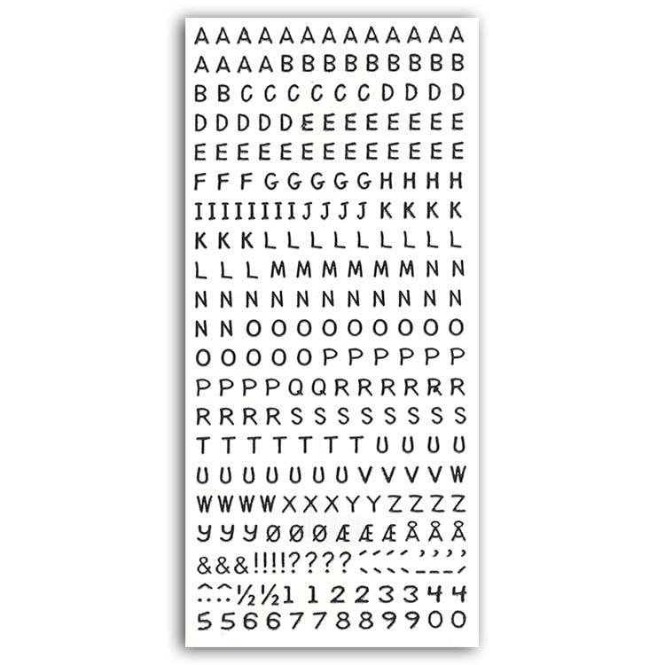 ABC Stickers - Black - Walmart.com
