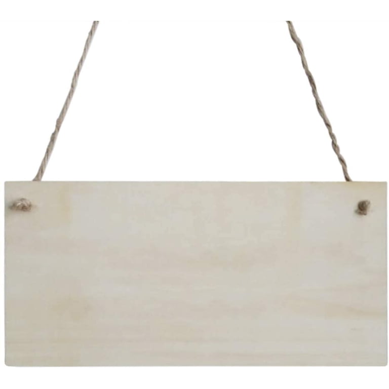 Blank Wood Sign With Rope