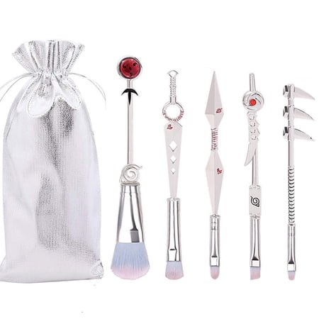 Brush Set Makeup Metal Handle Naruto Anime Collection for Foundation ...