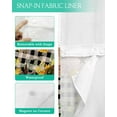 No Hook Shower Curtain Set with Snap in Liner, Summer Sunflower Country ...