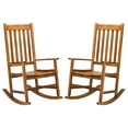 Zimtown Wooden Rocking Chair, Oversized Porch Rocking Chair, for Garden ...