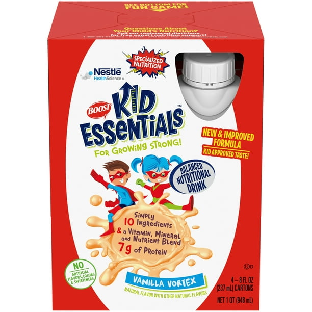 BOOST KID ESSENTIALS Vanilla Vortex 4-8 fl. oz. Cartons - Walmart.com ...