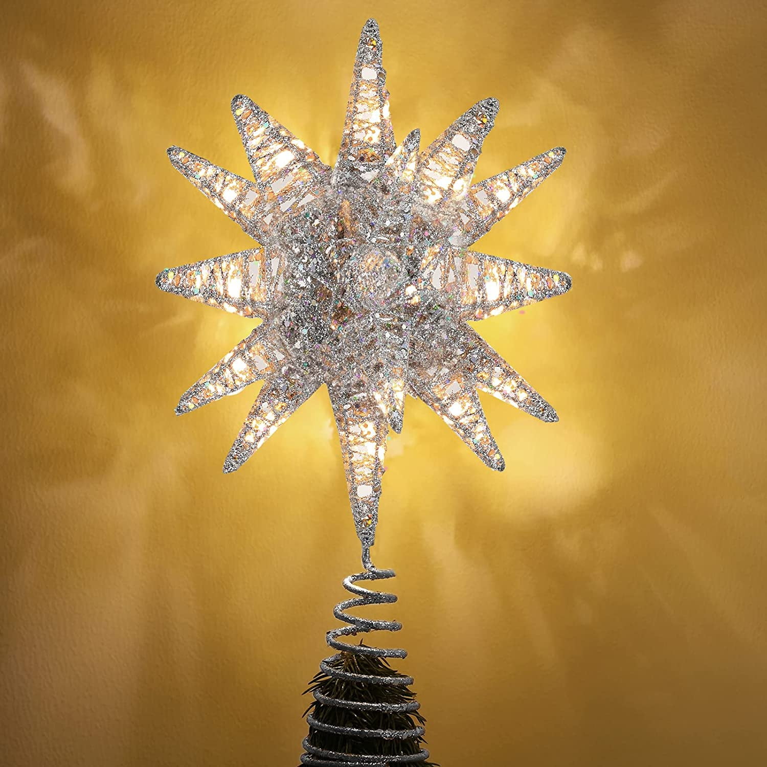 Buy Luxspire Christmas Tree Topper, Christmas Decorations Tree Topper ...