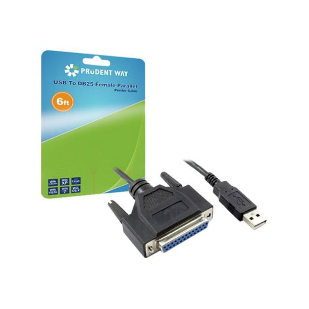 Prudent Way PWI-USB-DB25 USB To DB25 Female Parallel Adapter - Walmart ...
