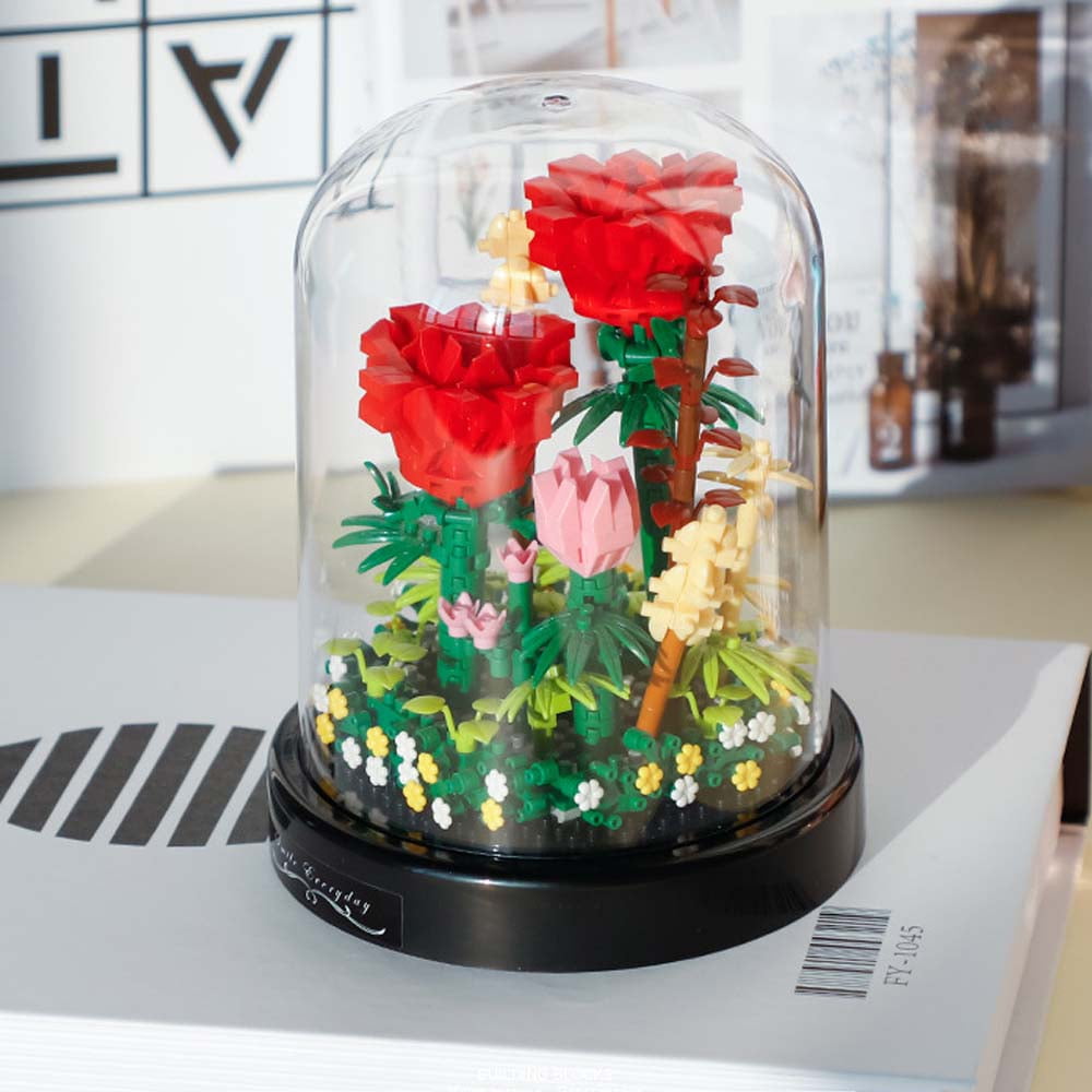 Flower Bouquet Building Kit, 596pcs Mini Bricks Flower Bouquet Building ...