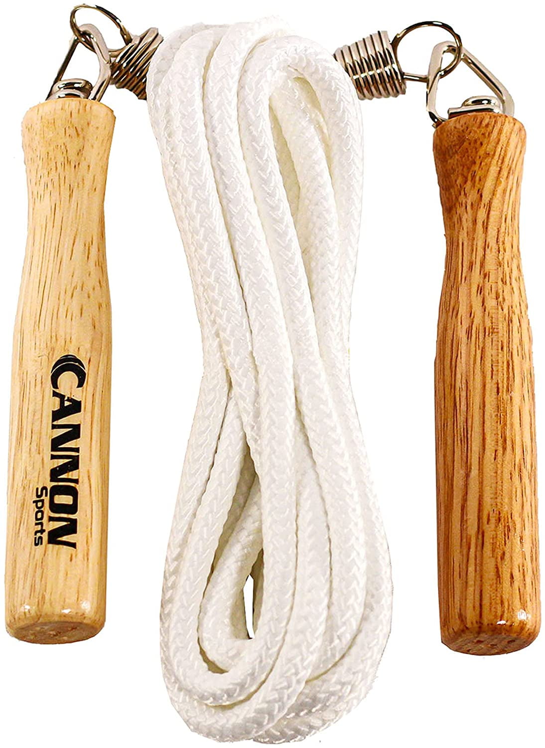 Cannon Sports Lightweight Polyester Jump Rope with Spring Loaded Wooden ...