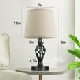 PARTPHONER 16'' Table Lamps Set of 2, Farmhouse Bedside Lamps with USB ...