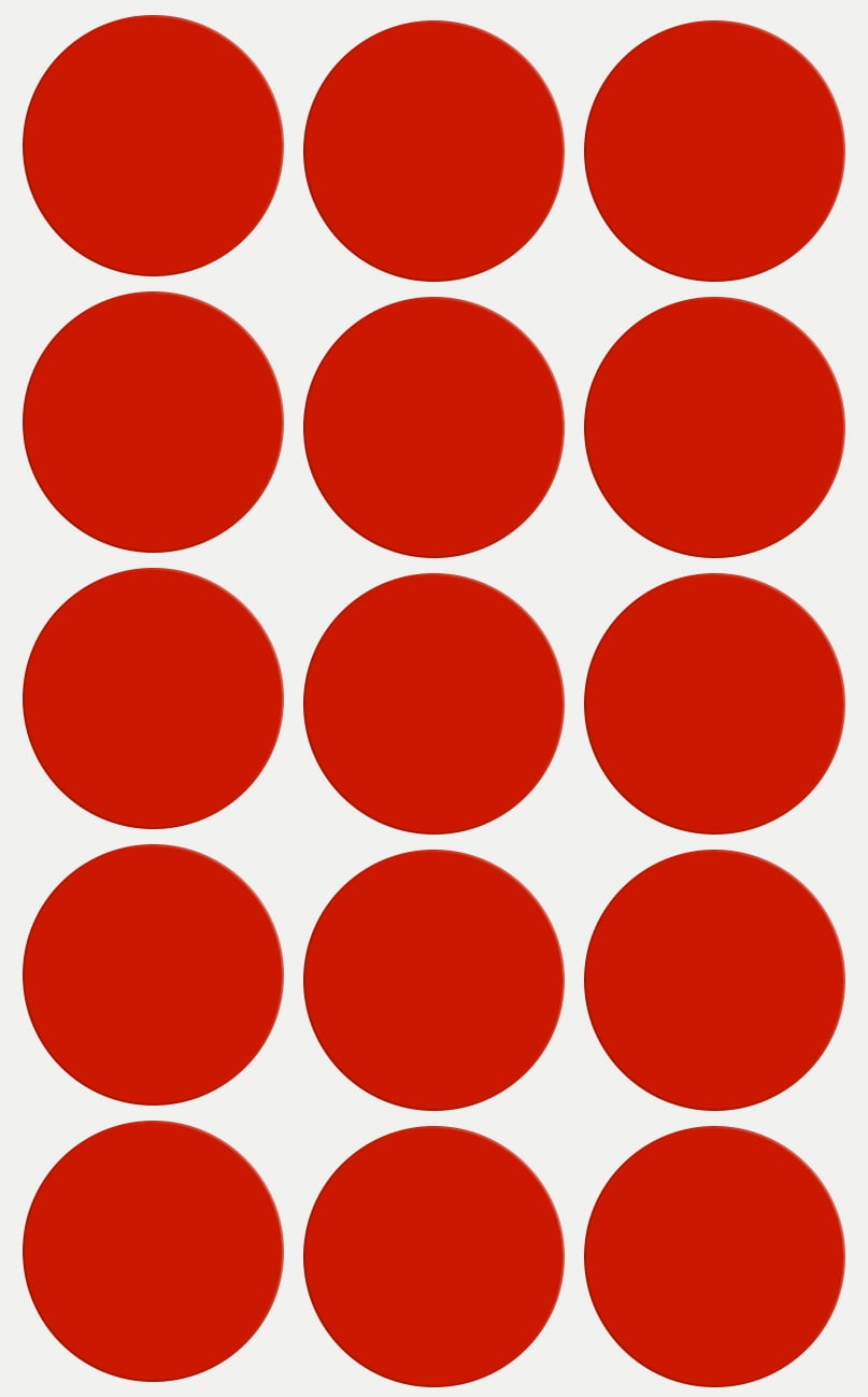 Royal Green Round Label Red Dot Stickers -1.25" inch (30mm) - 750 Pack ...