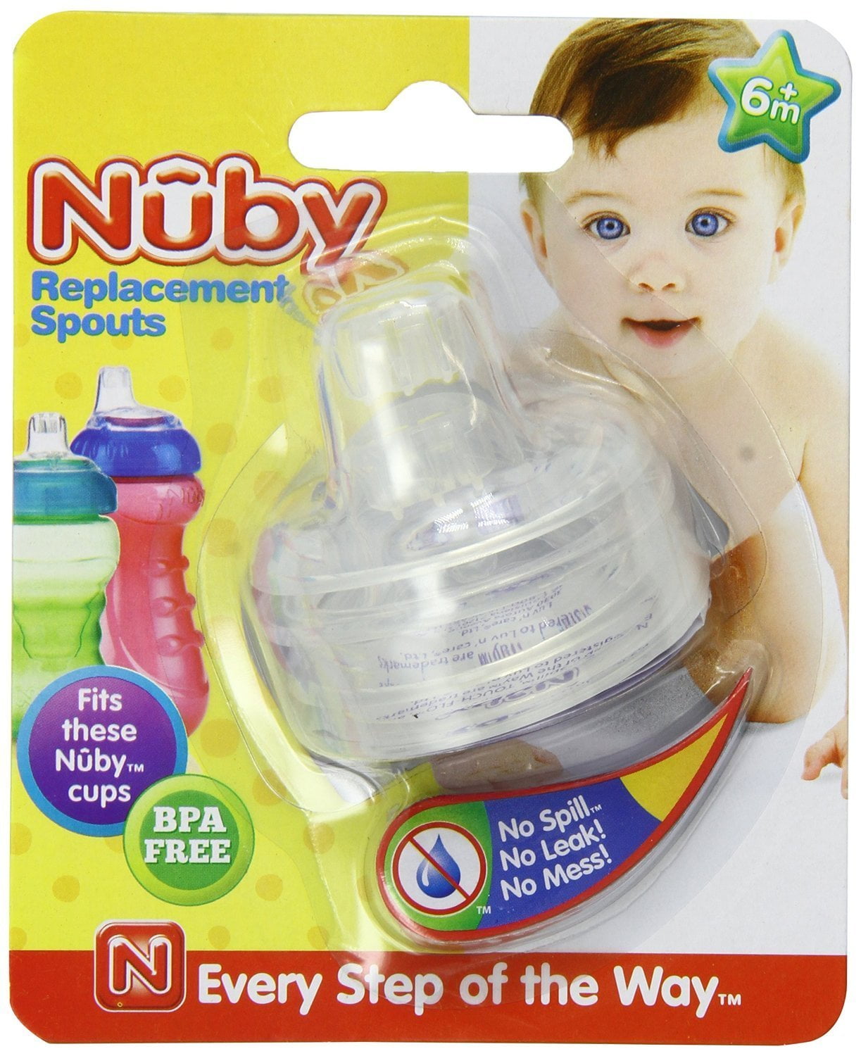 Nuby Cup Nuby No-Spill Sip Cup Replacement Spouts - 2 Pack (Fits Nuby ...