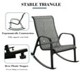 Outdoor Mesh Sling Rocking Chair, Steel Rocker Seating Outside for ...