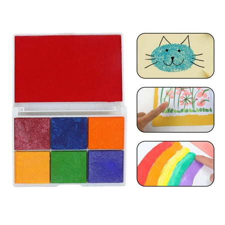 Pad Finger Colorful Crafting Crafts Painting Fingerprint Inkpad Decor ...