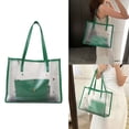 2pcs/set Transparent PVC Shoulder Bag for Women Handbag for Beach ...