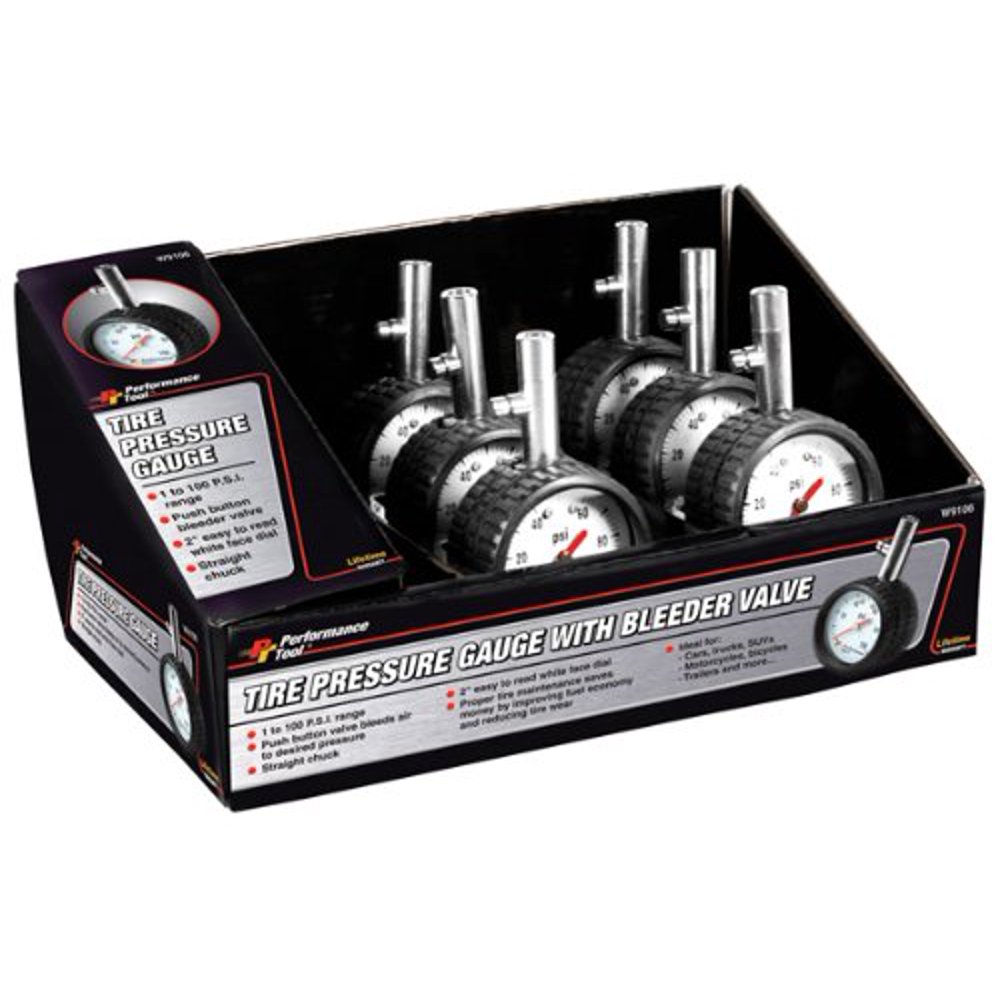 Wilmar W9106 Tire Shaped Tire Pressure Gauge - 6 Display - Walmart.com ...
