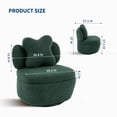 Teddy Velvet Swivel Accent Chair w/ Storage 360 Rotating Barrel Chair ...