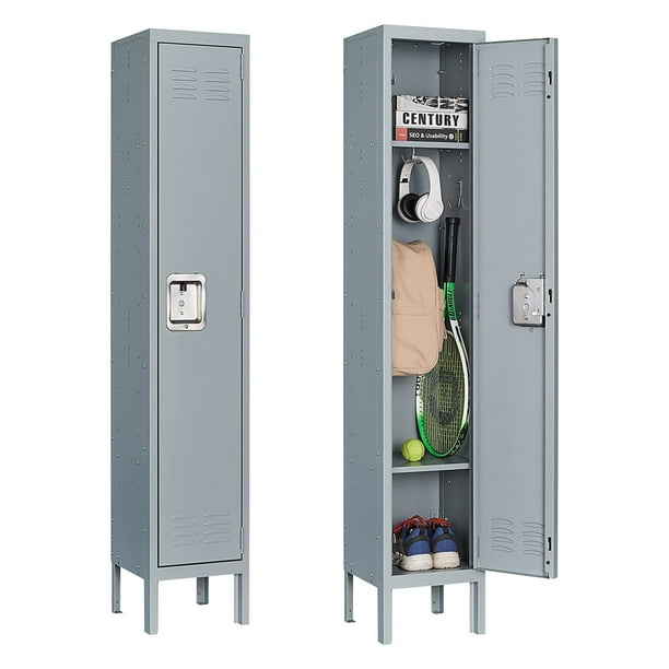MIIIKO Single Door Metal Locker Steel Employees Lockers for Office ...