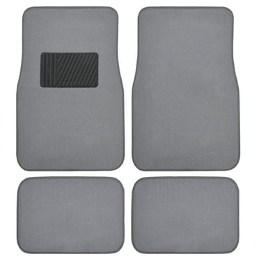 Premium 4PC Set of Carpet Car Floor Mats with Vinyl Safety Heel Pad for ...